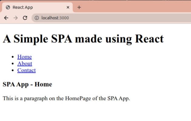 React Single Page Application
