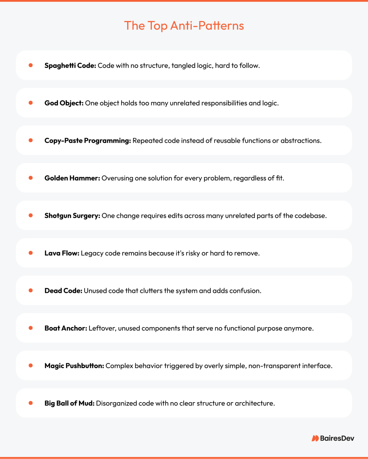 Top 5 Software Anti Patterns to Avoid for Better Development Outcomes